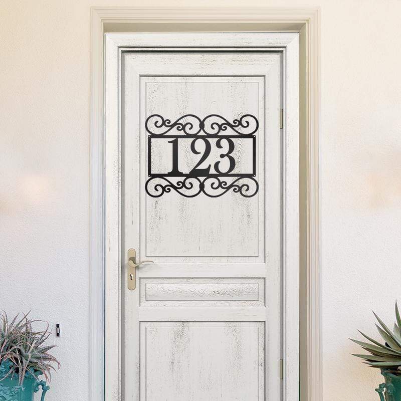 Fancy Address Monogram – Stream Line Steel